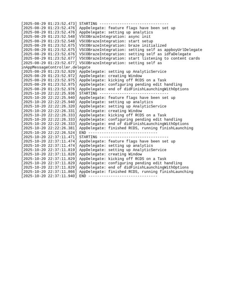 App Launch Log | PDF