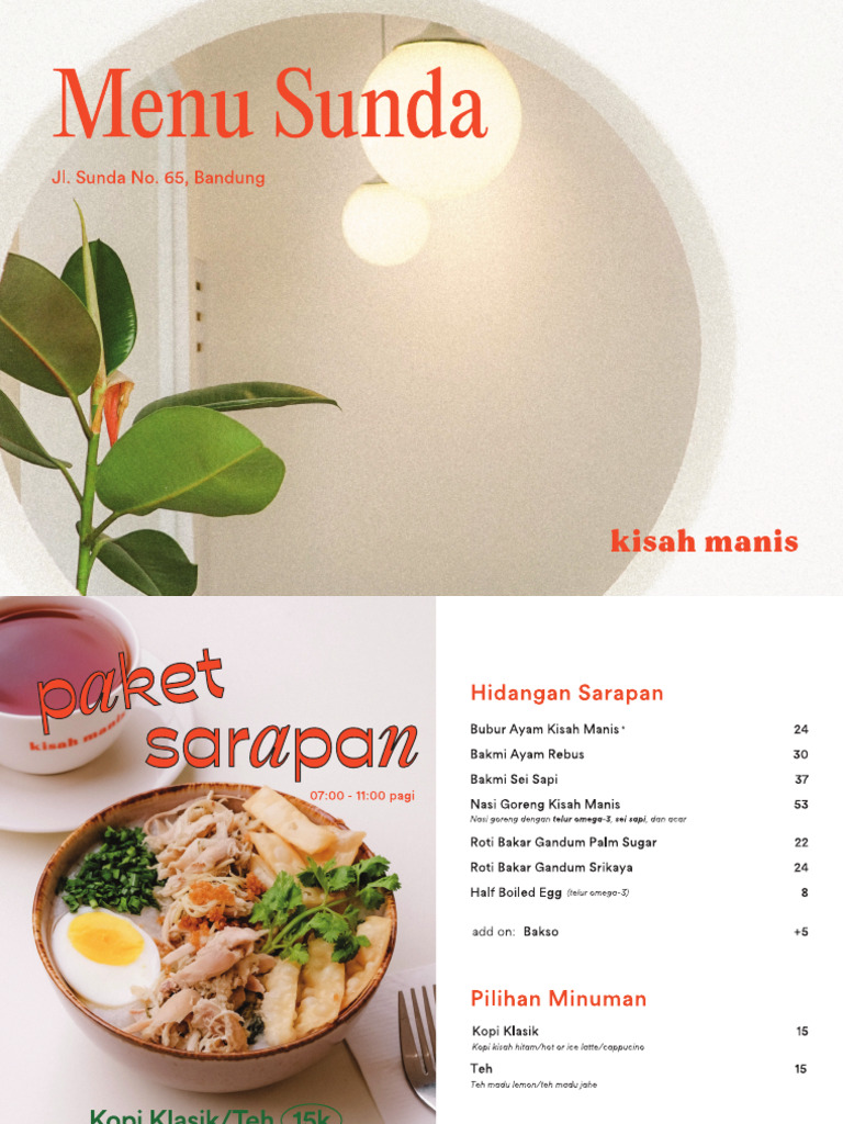 Menu Kisah Manis Sunda | PDF