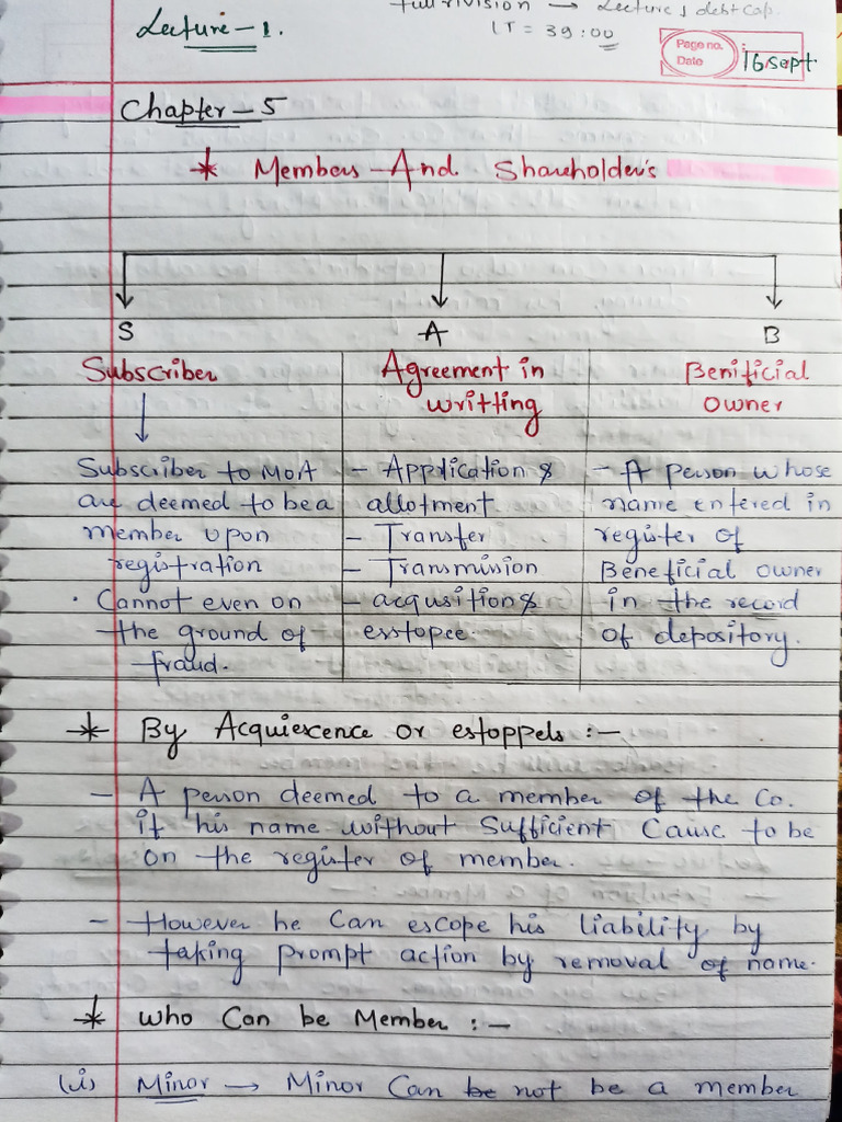 CS Executive Important Notes Hadwirtten As Well As Printed | PDF