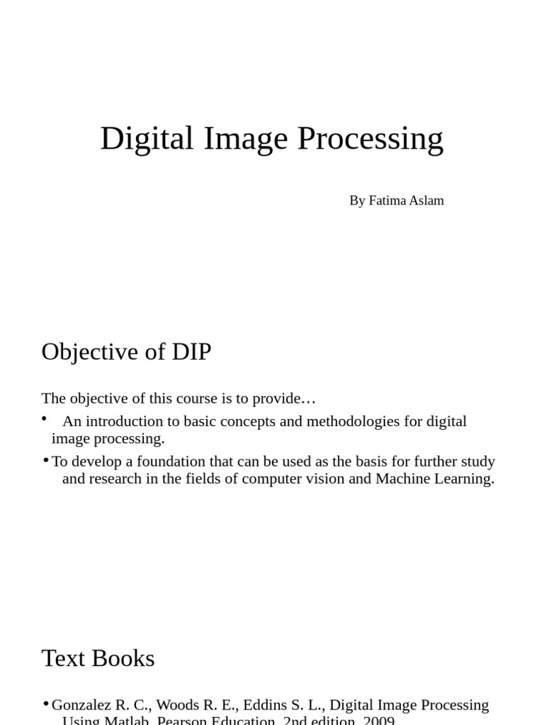 Lecture # 1 --- Intro, Image-types | PDF | Computer Vision | Digital Image