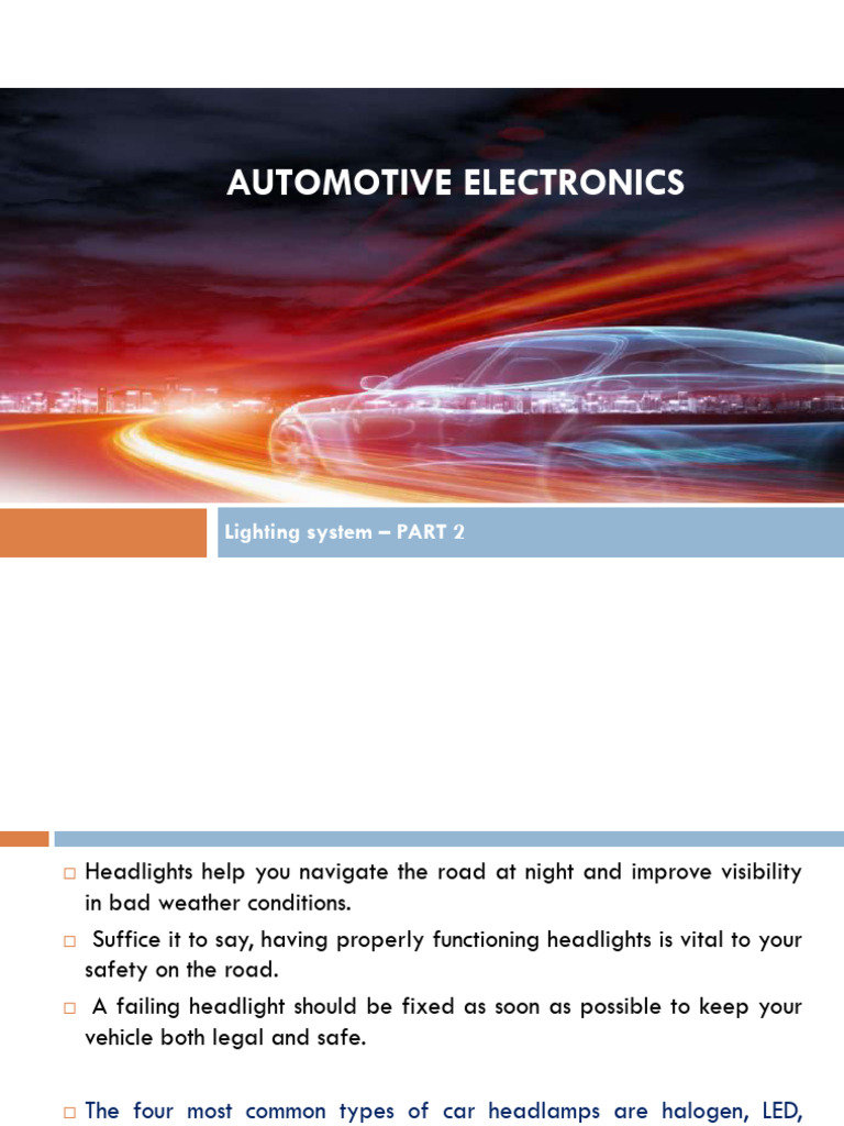 Car Headlight Types and Features Guide | PDF | Headlamp | Incandescent ...