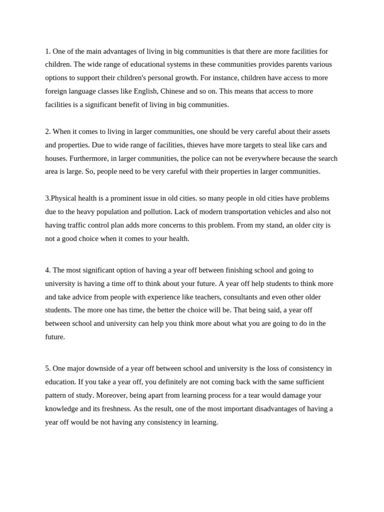 Pros and Cons of Community Living | PDF