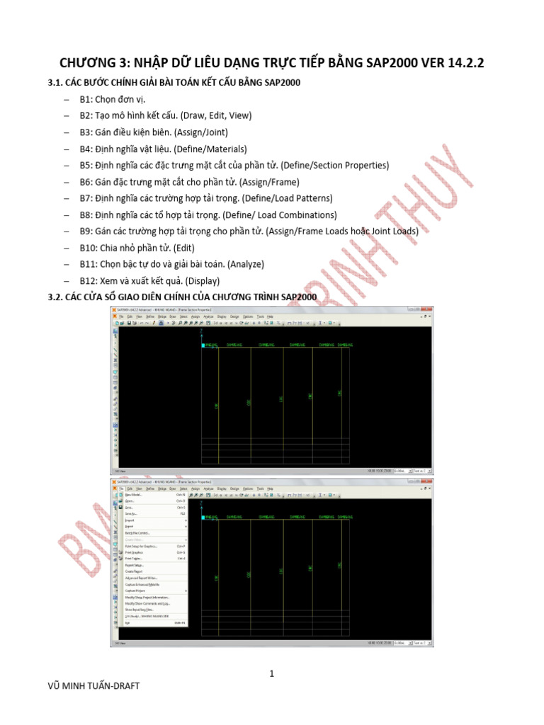 Huong Dan Su Dung Phan Mem SAP2000 | PDF