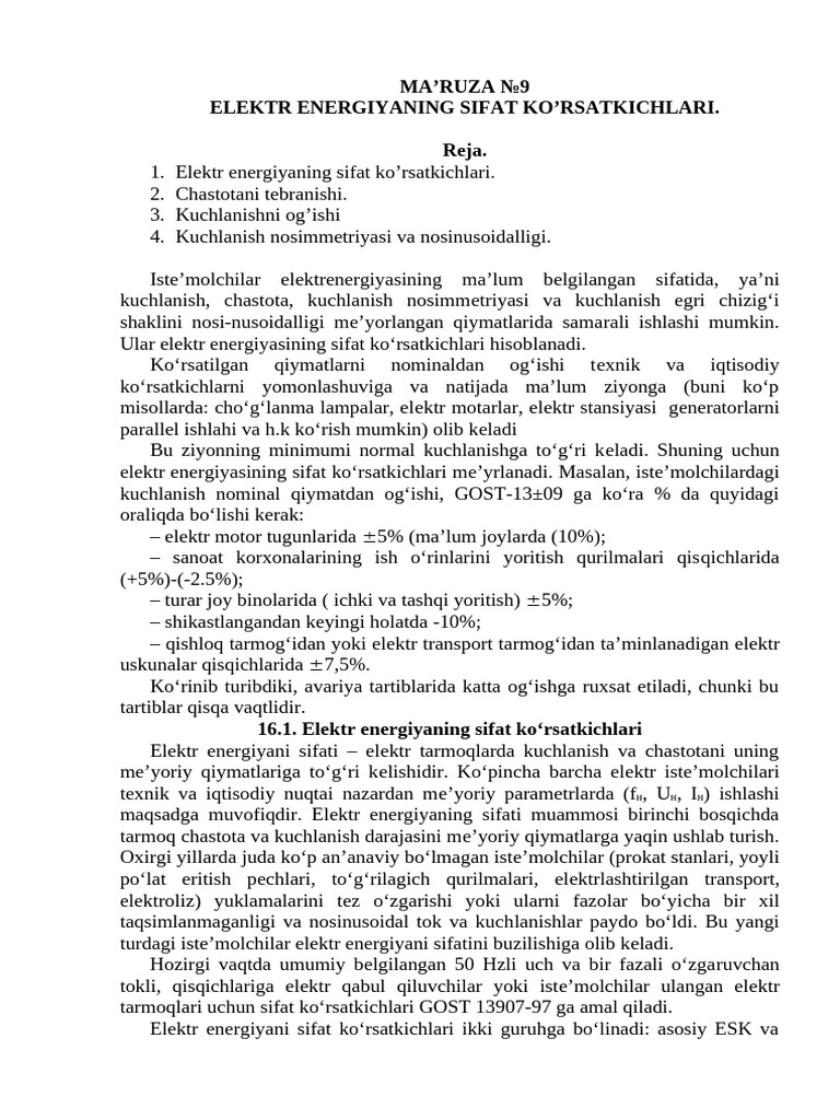 9 Ma'ruza | PDF
