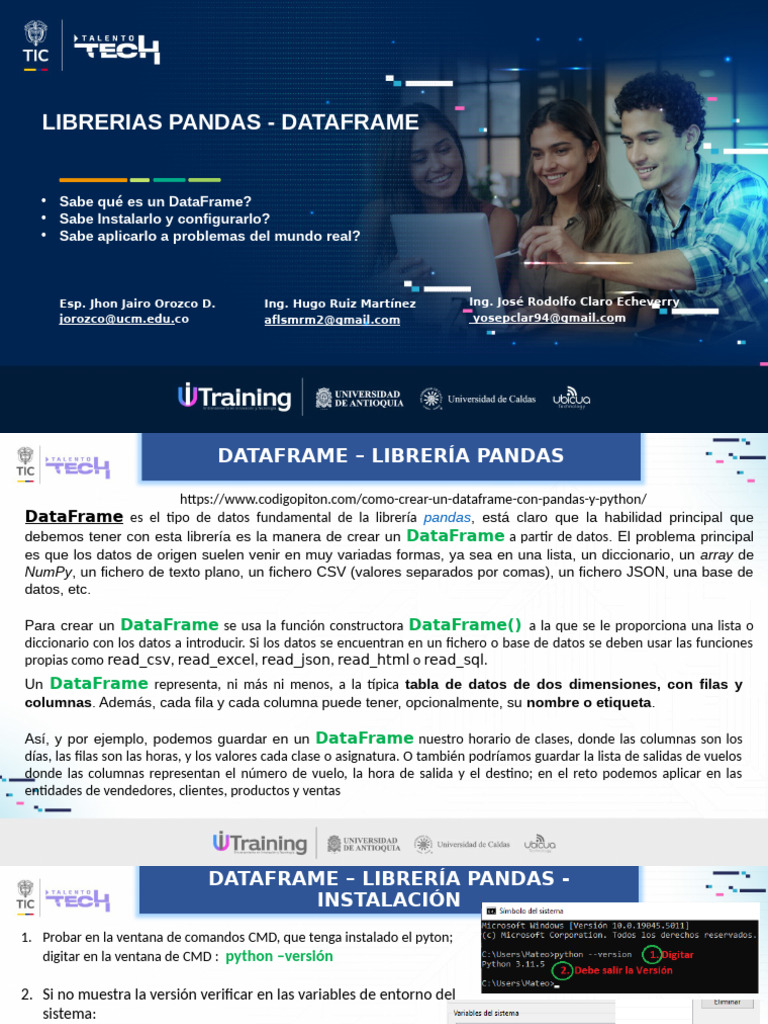 Dataframe - Libreria Pandas | PDF | Ingeniería de software | Software
