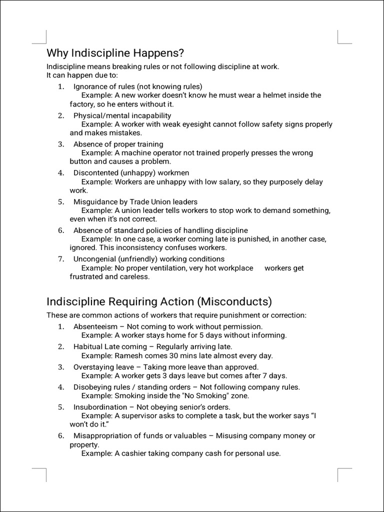 Causes of Workplace Indiscipline | PDF | Strike Action | Employment