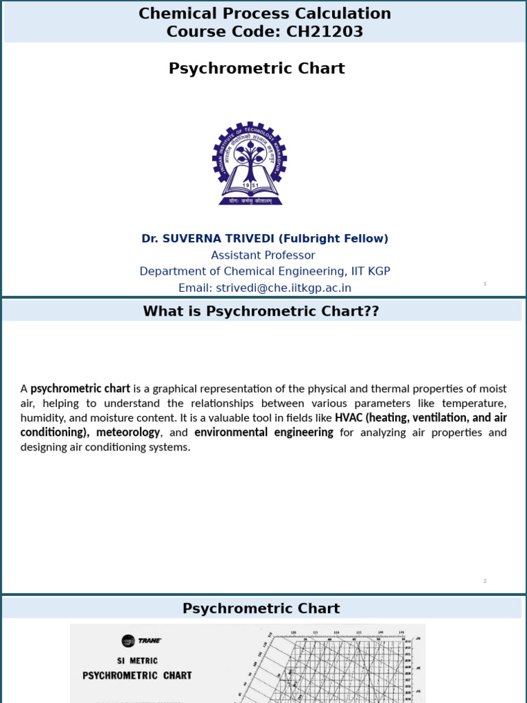 Psychrometric Chart Calculations Guide | PDF | Humidity | Meteorology