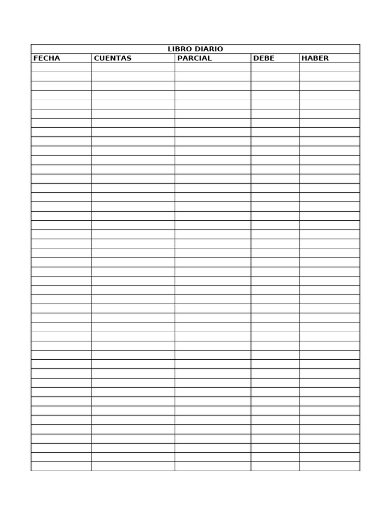 Libro Diario: Registro Contable | PDF