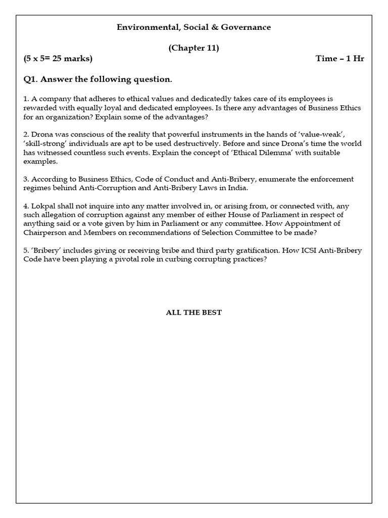 Understanding Business Ethics and Governance | PDF
