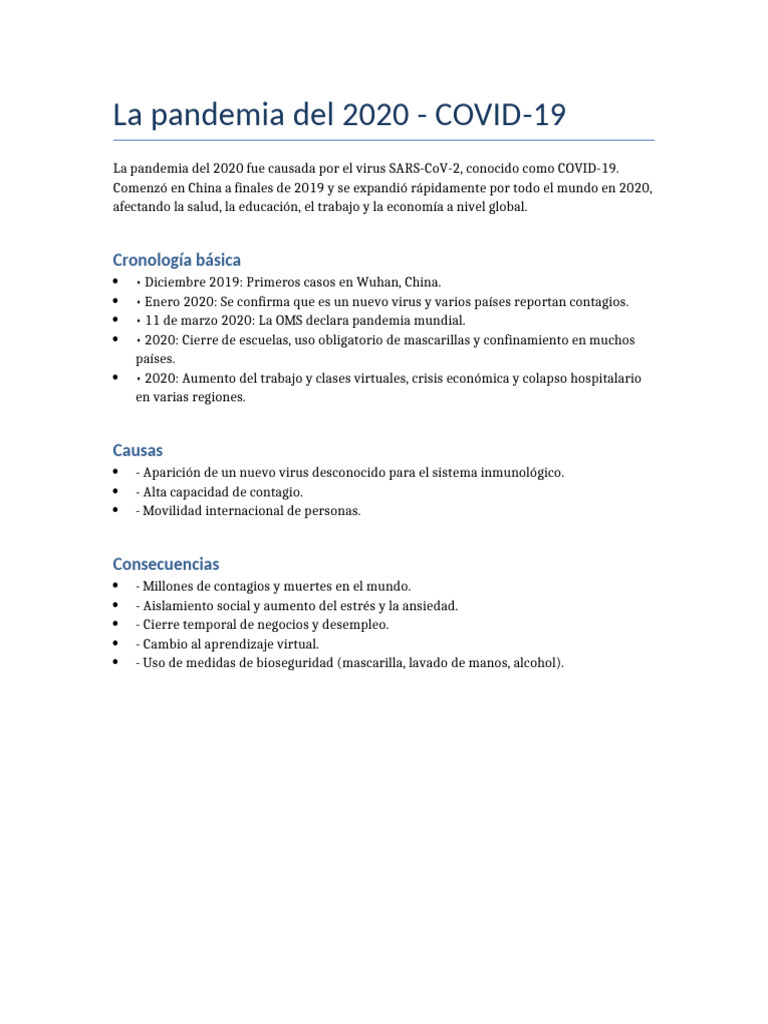 Pandemia 2020 | PDF