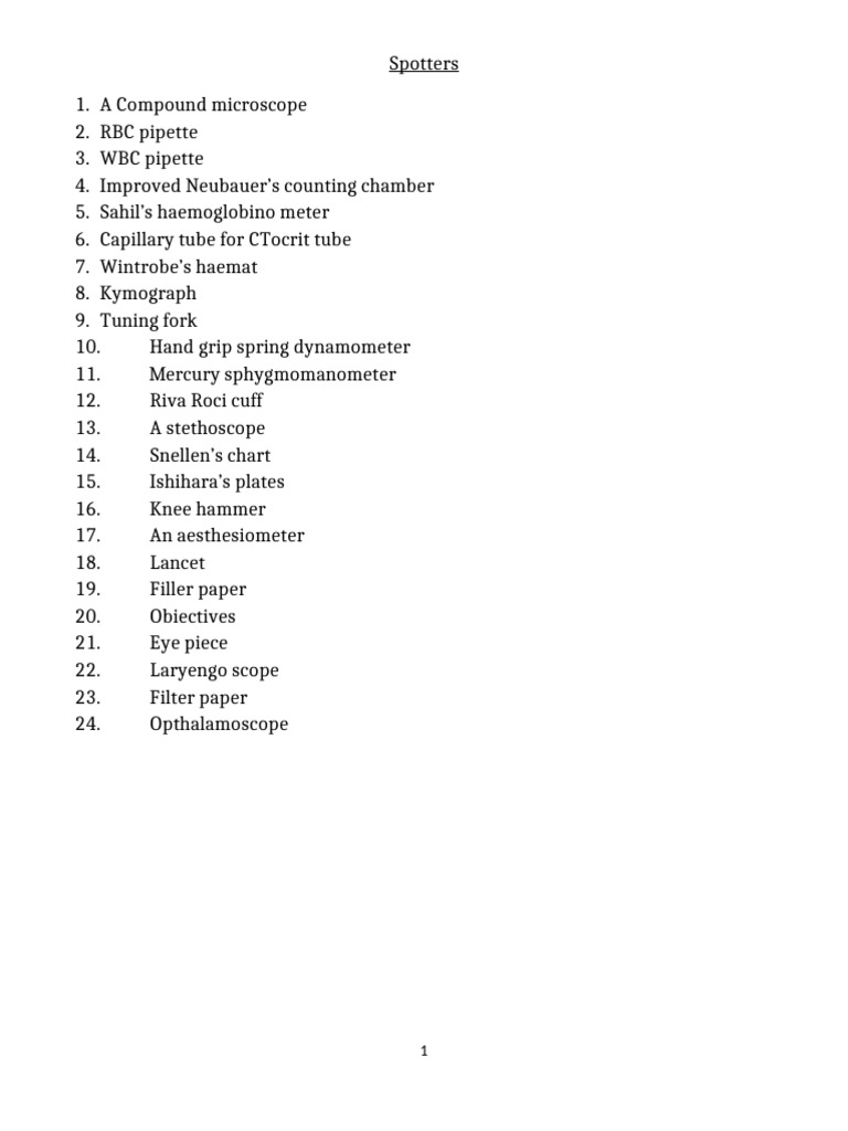 Form C Final Practical QP | PDF | White Blood Cell | Medical Specialties