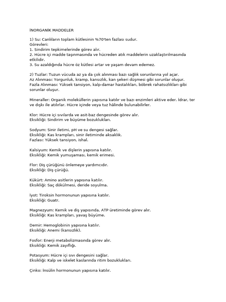 Biyoloji Calisma Kagidi Turkce | PDF