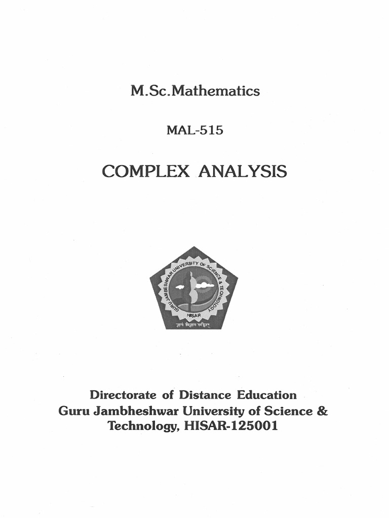 Complex Analysis | PDF