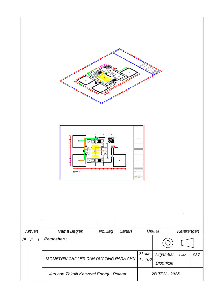 Denah Isometrik Chiller AHU 2025 | PDF