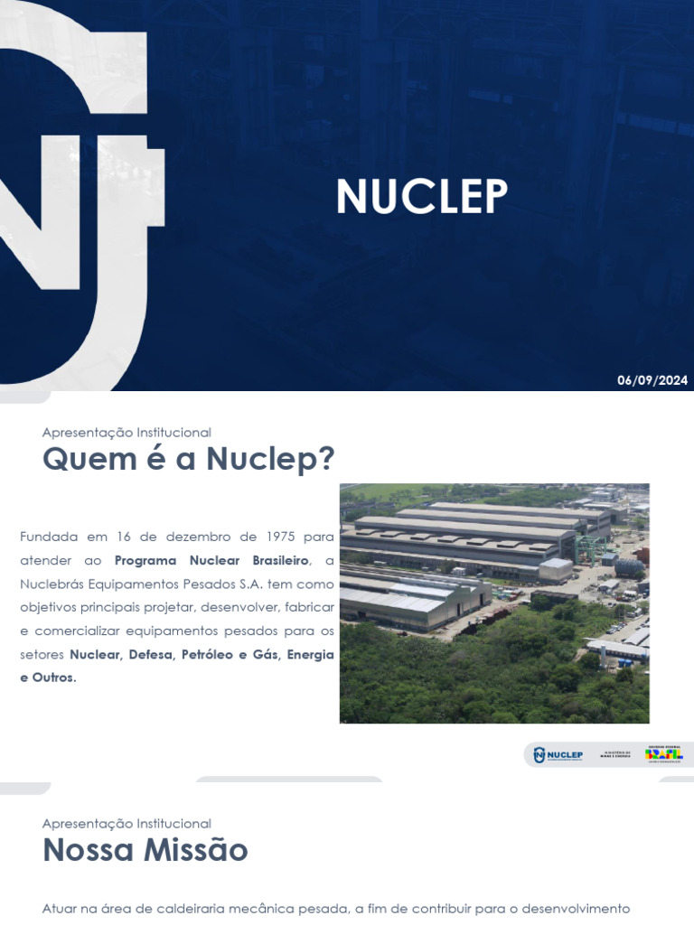 2024.09 - Apresentação Nuclep | PDF | Energia nuclear | Tecnologia de ...