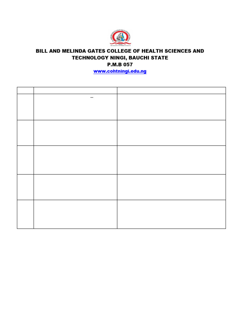 Academic Calender First SEMESTER MLT SET 11 | PDF