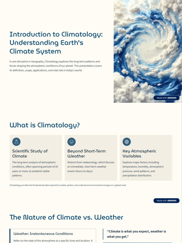 Introduction to Climatology Basics | PDF | Climatology | Climate