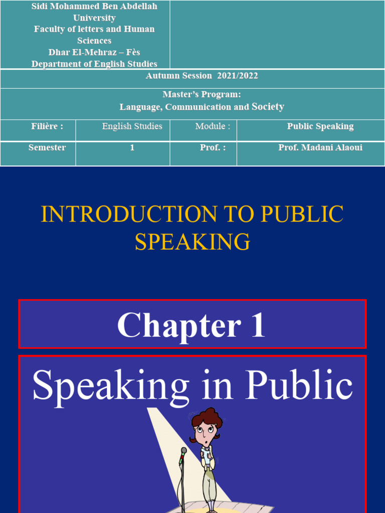 Public Speaking Essentials Guide | PDF | Fear | Communication