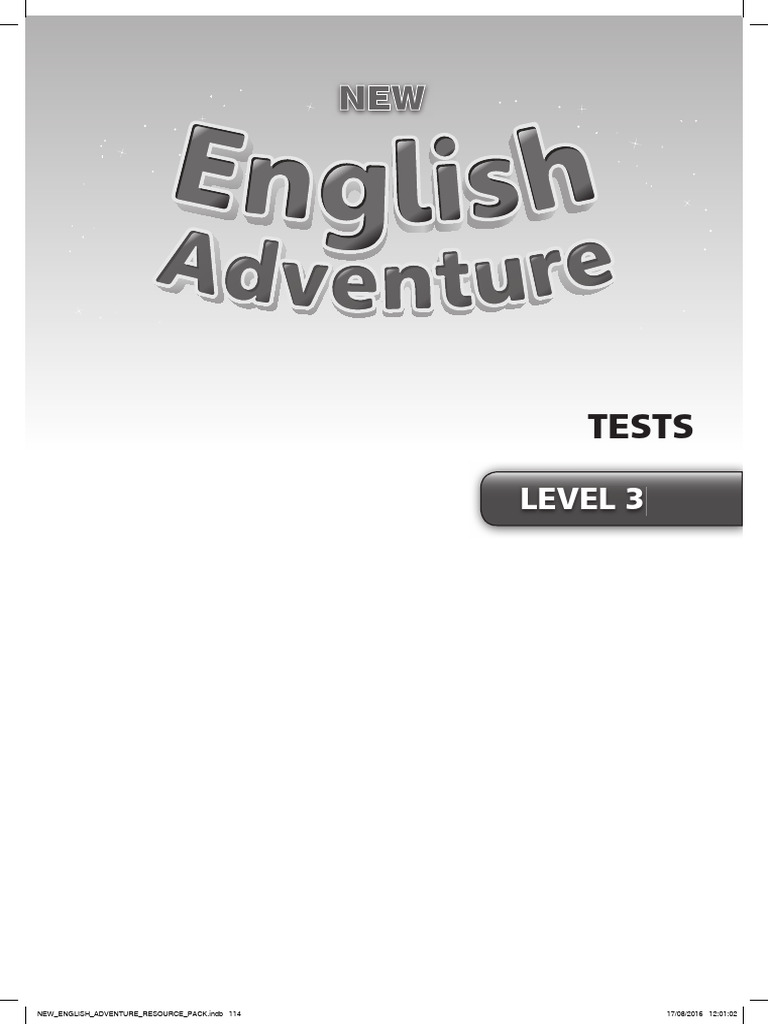New English Adventure 3 Tests Guide | PDF
