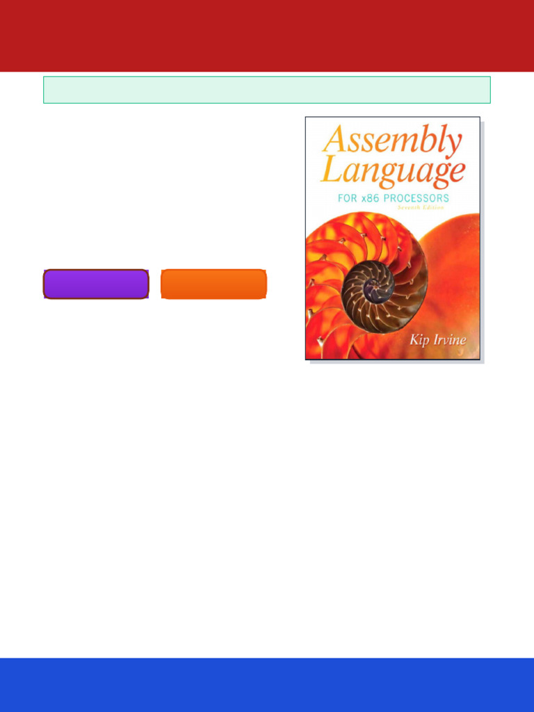 Assembly Language for x86 Processors 7th Edition by Kip Irvine ISBN ...