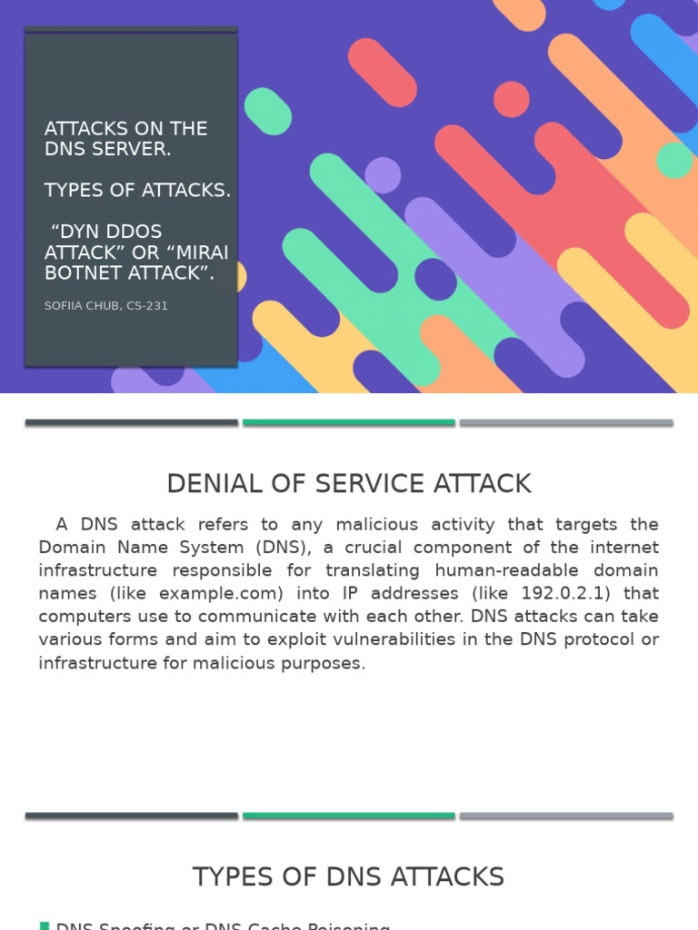DNS Server Attack Types Explained | PDF | Denial Of Service Attack ...