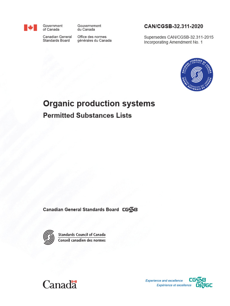 Permitted Substances List 2020 | PDF | Compost | Soil
