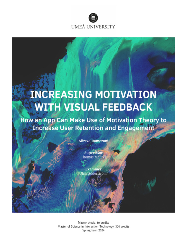 Increasing Motivation With Visual Feedback | PDF | Self Efficacy | Goal ...