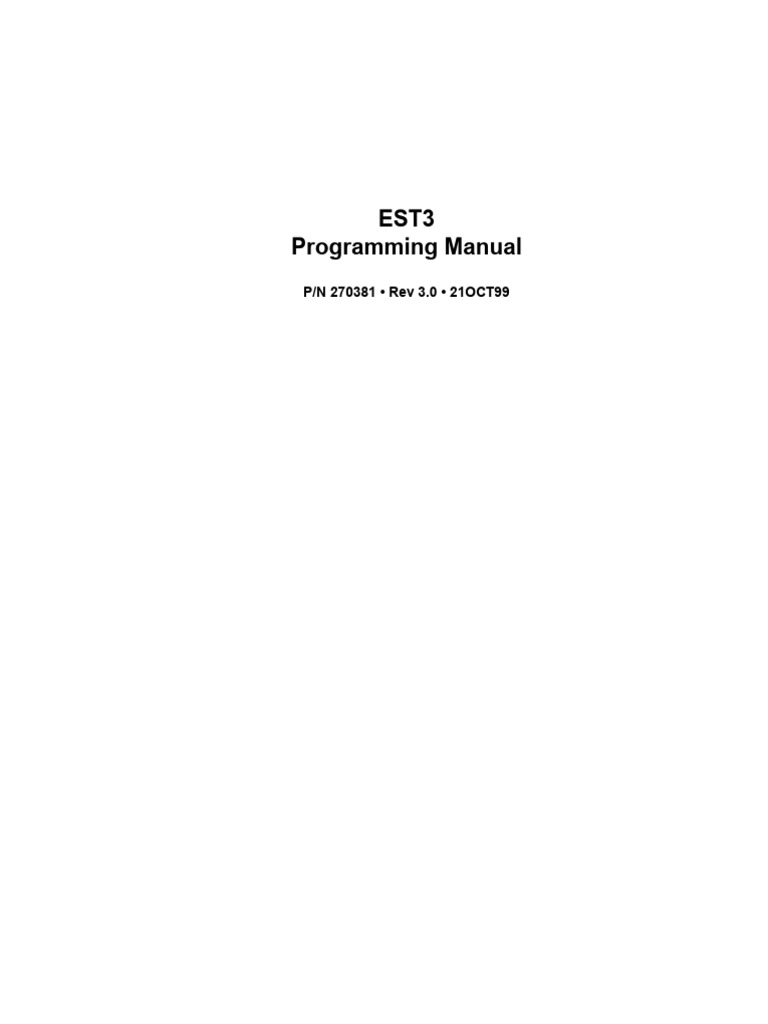 Edwards EST EST3 | PDF | Parameter (Computer Programming) | Barcode