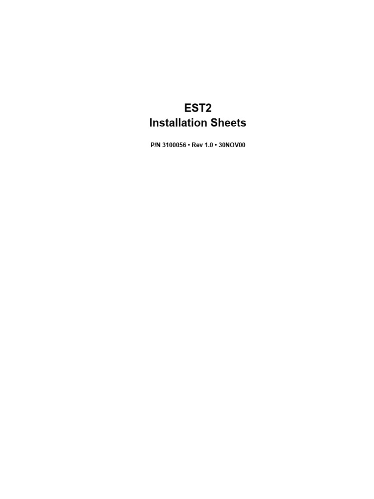 Edwards EST EST2 | PDF | Computer Engineering | Electronic Engineering