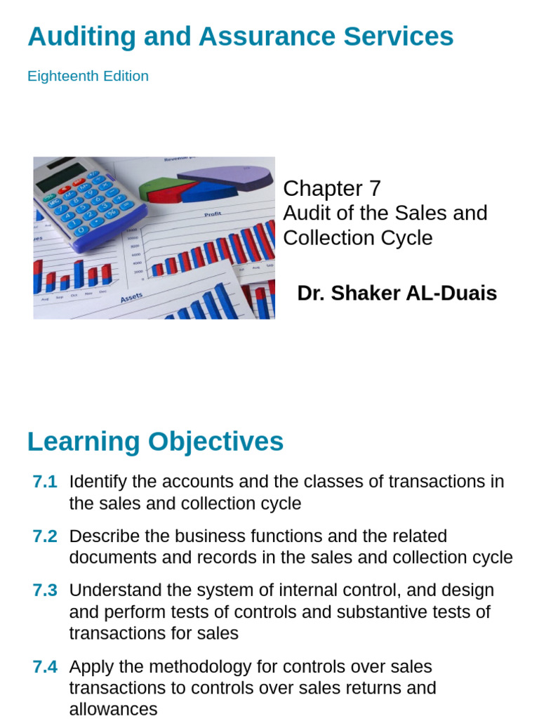 Chapter 7 - Audit The Sales and Collection Cycle | PDF | Audit ...