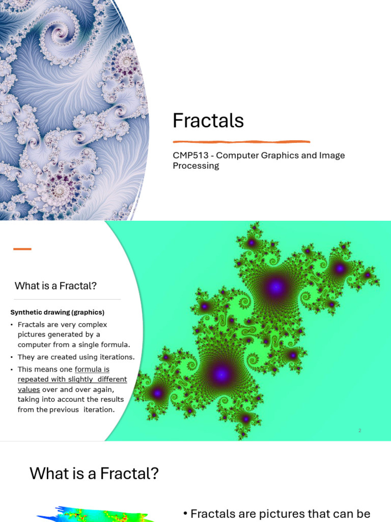 Fractals - Class Presentation | PDF | Fractal | Geometric Shapes