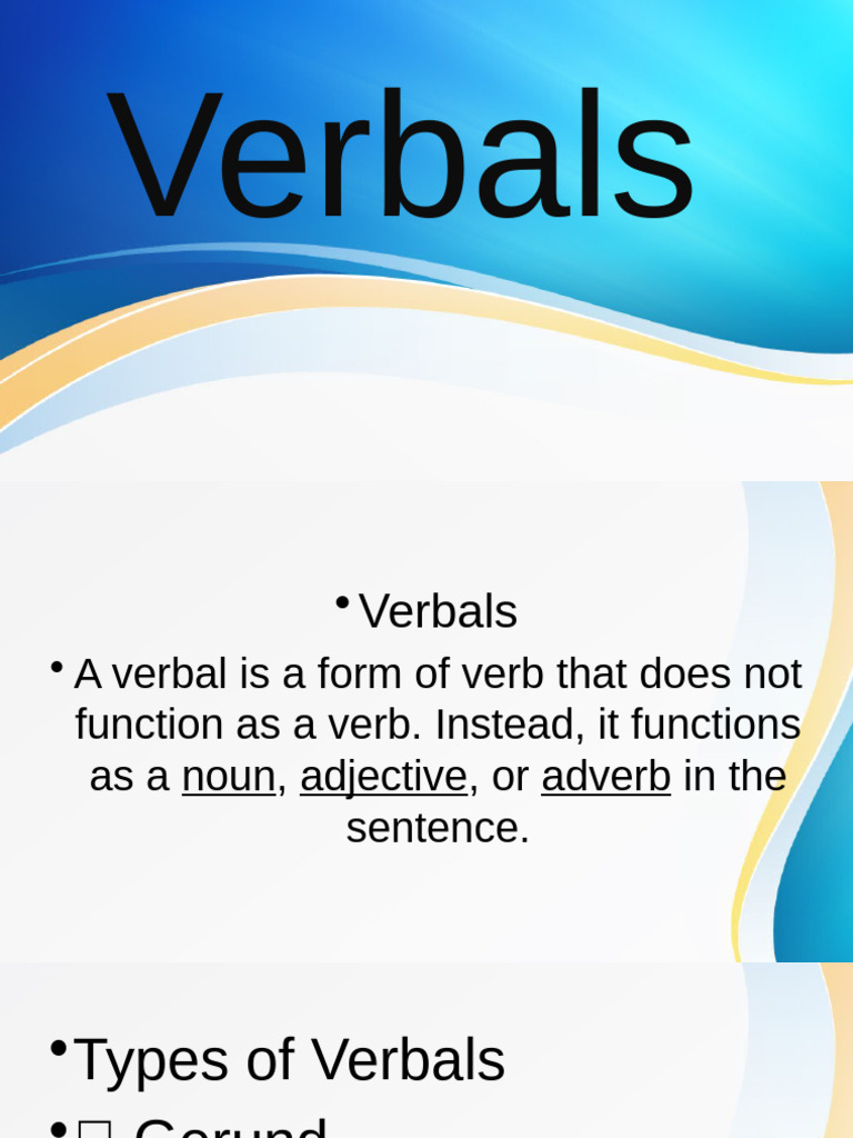 Verbals 1 | PDF