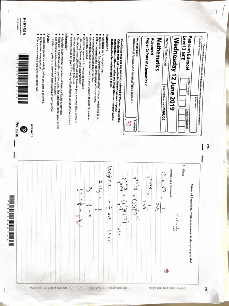 June 2019 Paper 2 | PDF