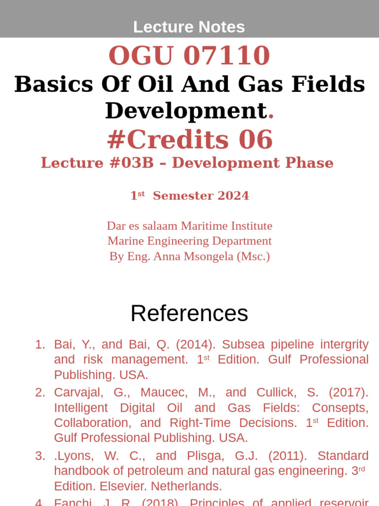 Lecture 3B Development Phase (Well Drilling) | PDF | Casing (Borehole) | Drilling Rig