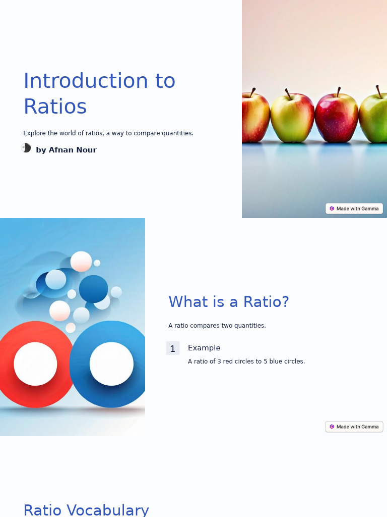 Introduction To Ratios | PDF