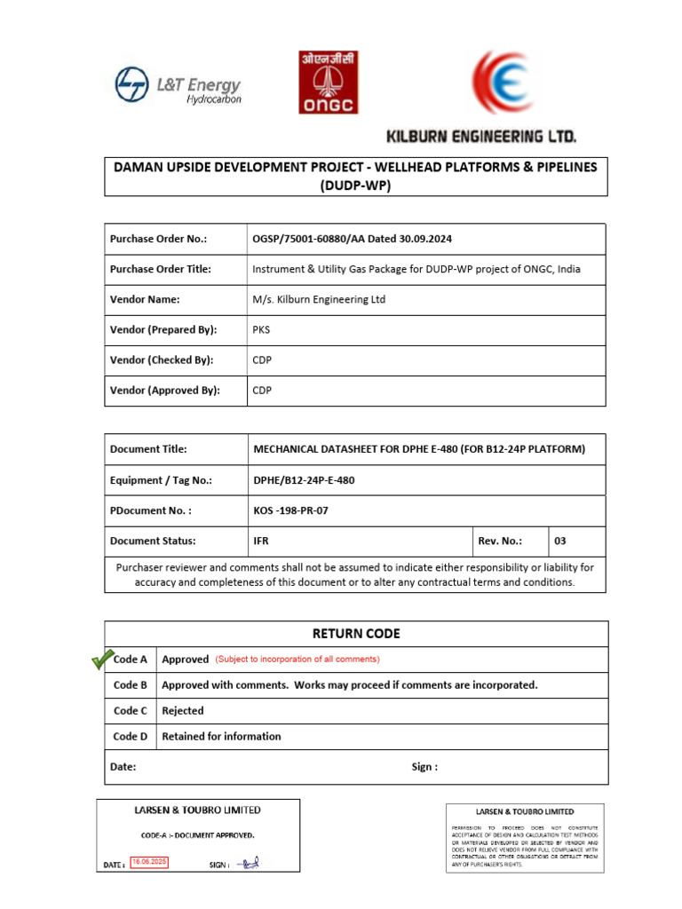 Mechanical Datasheet for DPHE E-480 | PDF | Pipe (Fluid Conveyance ...