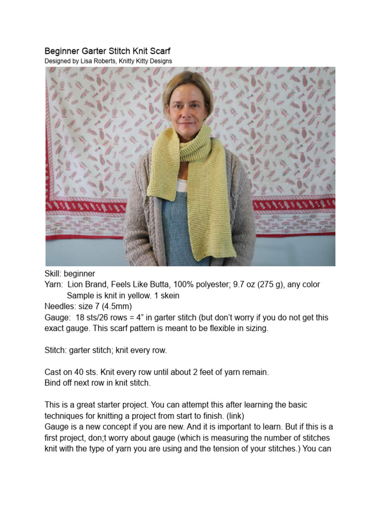 Scarf Pattern 1 English | PDF