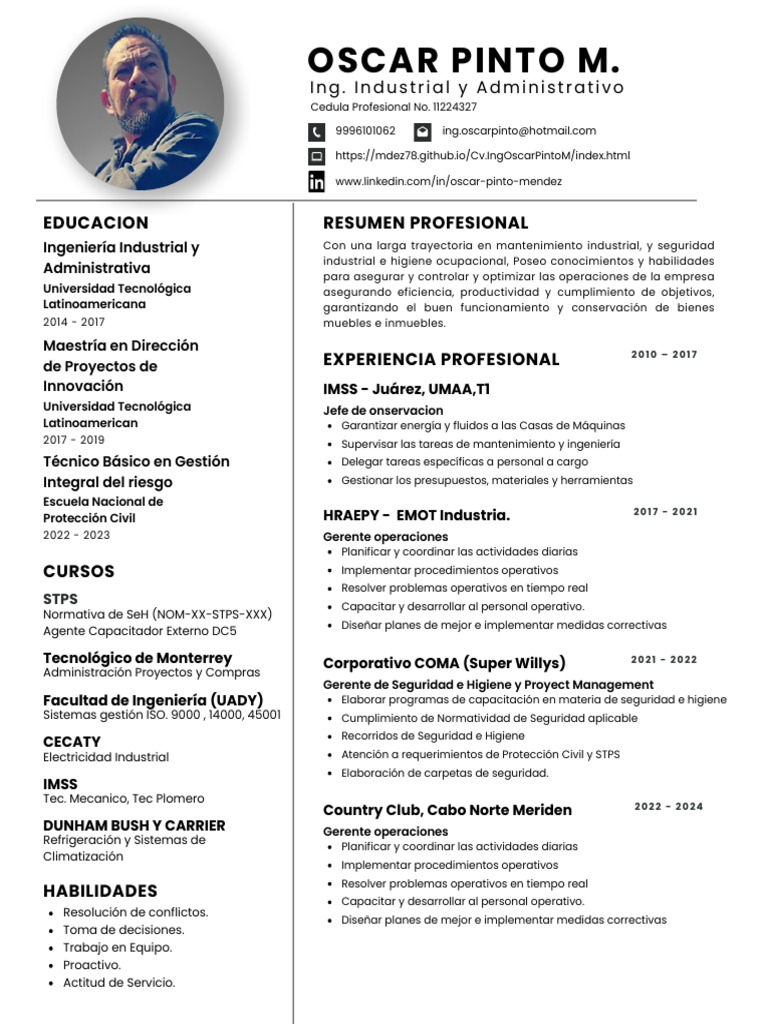 CV 02-04-25 TODO - Merged | PDF | Defensa Civil | Ingeniería Industrial
