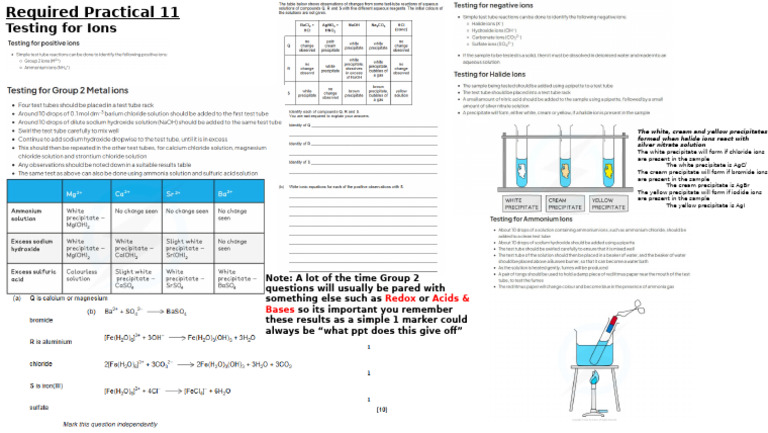 Testing for Ions | PDF