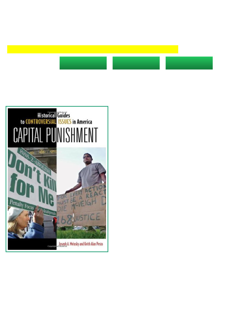 Capital Punishment Joseph A. Melusky pdf version | PDF