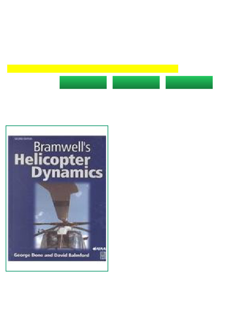 Bramwell s Helicopter Dynamics Library of Flight Series 2nd Edition A ...