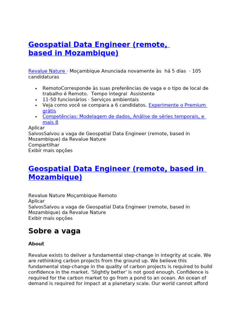 Geospatial Data Engineer | PDF | Spatial Analysis | Geographic Information System