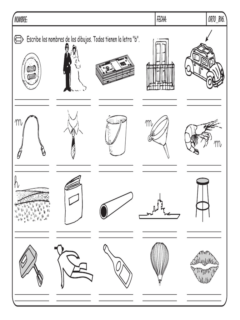 Actividades de Ortografía: B y V | PDF