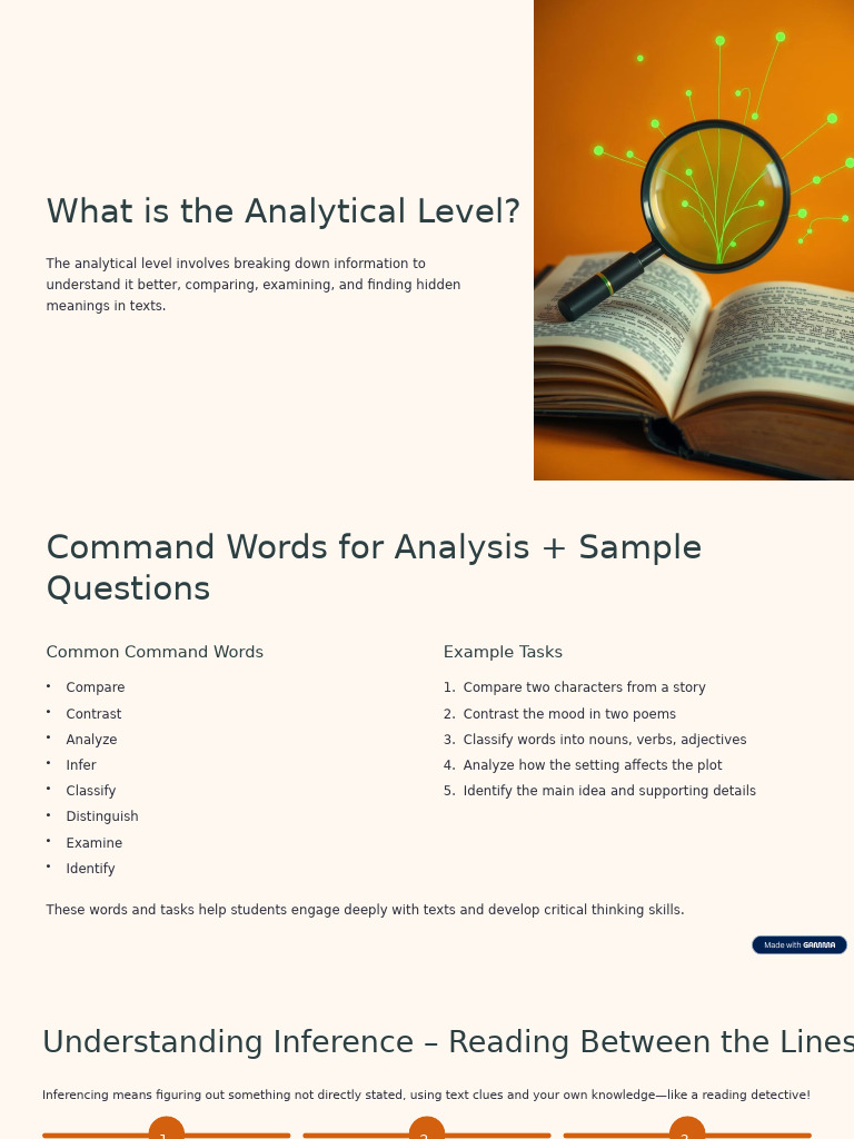 Analytical Level: Command Words & Inference | PDF