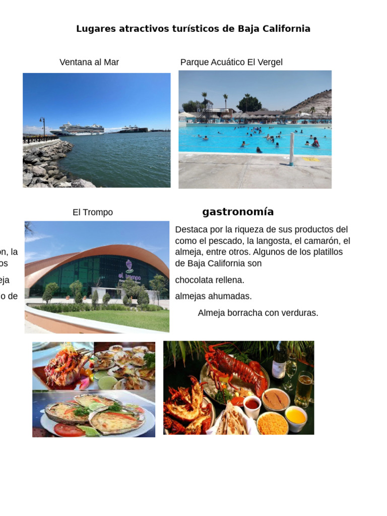 Lugares Atractivos Turísticos de Baja California | PDF