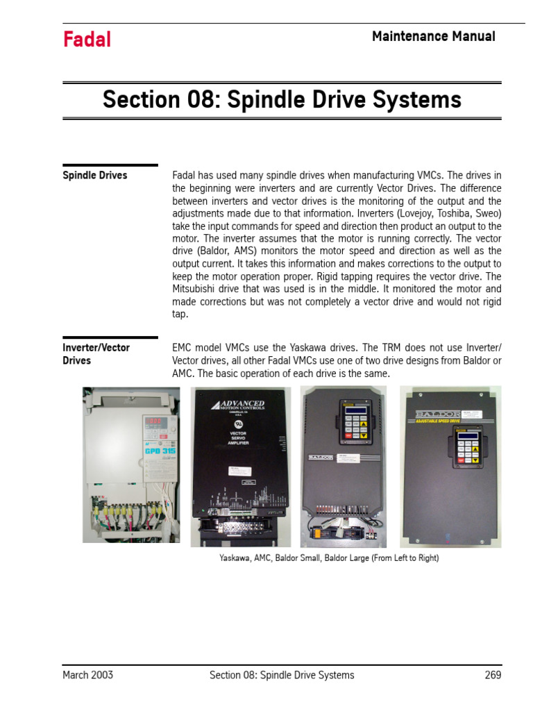 Section 8 - Spindle Drive and Motor | PDF | Resistor | Alternating Current