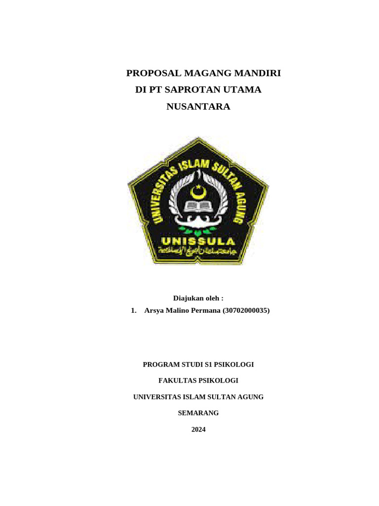 Proposal Magang Mandiri | PDF