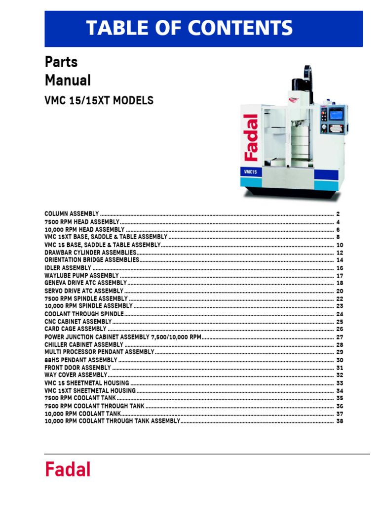 VMC 15 and 15XT Parts | PDF | Vehicles | Car