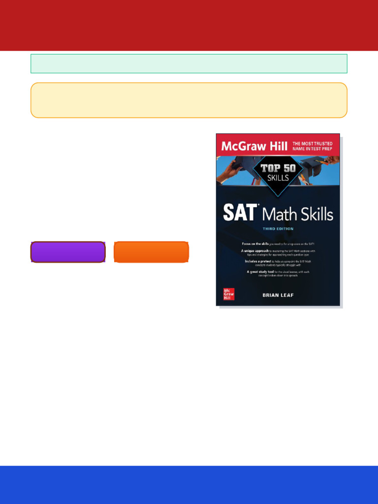 Review:: Top 50 SAT Math Skills, Third Edition Leaf | PDF | Vertebra ...