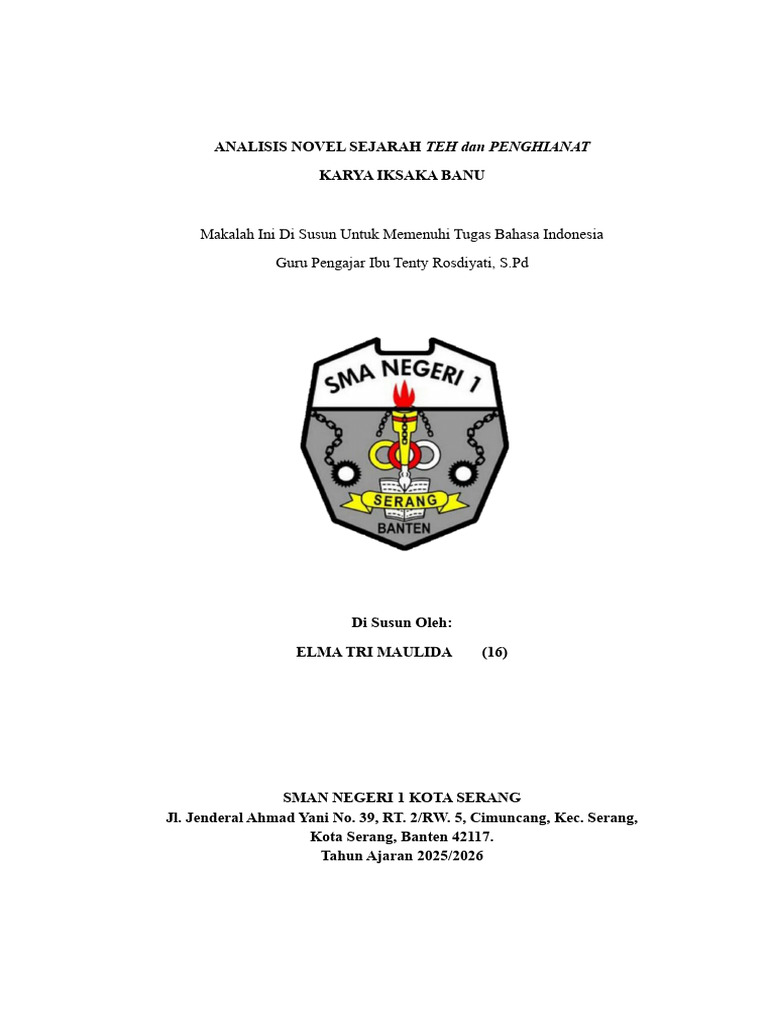 Analisis Novel "Teh dan Pengkhianat" | PDF